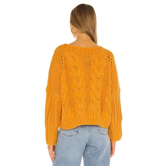 Tularosa | Sweaters | Tularosa Paola Cable Sweater Mustard Yellow ...
